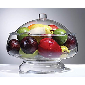 Prodyne Acrylic Salad Bowl & Servers, 6 Qt, Clear