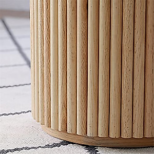 BAYCHEER Round Pedestal Casual Table Simplicity Style Circular Tabletop Dining Room Home Furniture - Wood 27.6" L x 27.6" W x 29.5" H (Table Only)