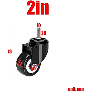 Swivel Lever Casters, Heavy Duty Swivel Casters Upgrade Your Furniture - with Brake, Double Lock and Noiseless Precision Bearings and Brake - Easy to Install