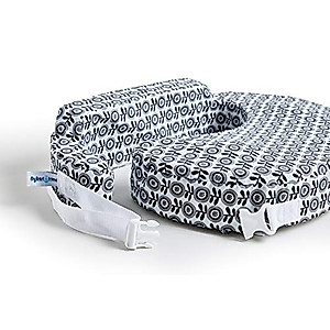 My Brest Friend Original Nursing Pillow Enhanced Ergonomics Essential Breastfeeding Pillow Support For Mom & Baby W/ Convenient Side Pocket, Double Straps & slipcover, Midnight Poppy