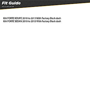Scosche KA2410B Compatible with 2010-13 Kia Forte ISO Double DIN & DIN+Pocket Dash Kit, Black