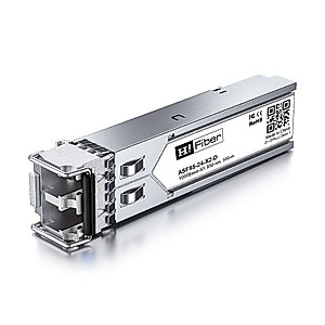 2 Pack of SFP Transceiver Multimode Gigabit Mini-GBIC Module Bundle with 1meter OM3 LC to LC Fiber Patch Cable, 1000Base-SX Compatible for Netgear AGM731F and More