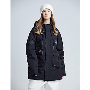 Womens Ski Jacket Waterproof Snow Jackets Winter Windproof Snowboard Jacket Coats with Hood