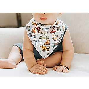 Copper Pearl Baby Bandana Drool Bibs for Drooling and Teething 4 Pack Gift Set Diesel, Soft Set of Cloth Bandana Bibs for Any Baby Girl or Boy, Cute Registry Ideas for Baby Shower Gifts