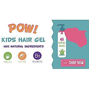 Hair Gel for Kids | Light Hold | Chemical Free | Made with Organic Aloe Vera and Vitamins | Safe on Babies, Toddlers, Men and Women | Always Paraben, Sulfate & Fragrance Free | Made in USA (1 Unit)