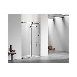 Elegant Kitchen and Bath SD101-4876BNK Frameless Shower Door 48 x 76 Brushed Nickel