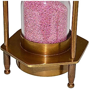Antique Brass Sand Timer Hourglass with Maritime Brass Compass – Elevate Your Space with Nautical Charm!
