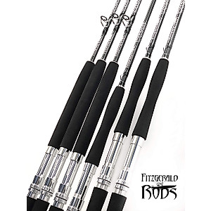 Fitzgerald Fishing Stunner HD Saltwater 5’8"-6'6” Line Weight 40-150 Lb, 80-200 Lb & 20-80 Lb, Heavy, X-Heavy & XX-Heavy Conventional Offshore or Nearshore Rods Great for Snapper, Grouper, Dolphin