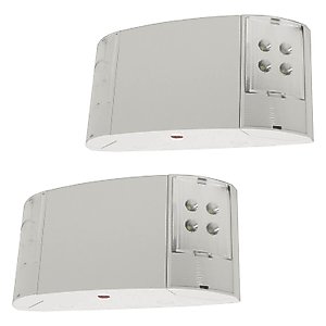 LFI Lights | Emergency Light | White Housing | Two Ultra-Bright LED Adjustable Heads|Hardwired with Battery Backup | UL Listed | (2 Pack) | EL-F2