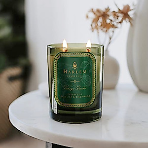 Harlem Candle Company Vintage Garden Luxury Candle, 12 oz Glass Jar, Double Wick, Soy Wax, Gift Box, Wild Berry, Rose, Absinthe, Angelica, Strawberry Musk, and Birch