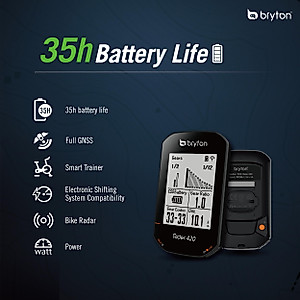 Bryton Unisex Bryton Rider 420e GPS Cycle Cycling Computer, Black, 83.9x49.9x16.9 UK