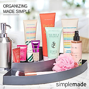 SIMPLEMADE 3-Tier Counter Corner Shelf Organizer - Corner Cabinet Organizer Shelf Spice Rack Counter Top Organizer for Kitchen, Bathroom and Office (Mint)