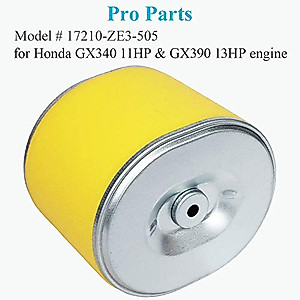 HOODELL 5 Pack 17210-ZE3-505 Air Filter, Professional 17210-ZE3-010 Air Filter with Pre Cleaner, Fit for Honda GX390 13HP GX340 11HP Engine Air Filter