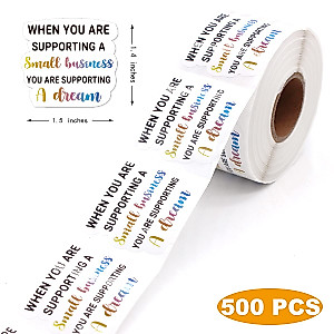 muminglong 1.5 Inch When You are Supporting a Small Business Colour Stickers, Small Shop Stickers, Small Business,Thank You Sticker, Packaging Sticker, 500 PCS