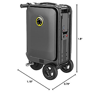 Airwheel SE3S Smart Rideable Suitcase Electric Luggage Scooter For Travel (black)