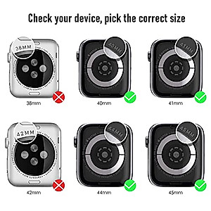 5 Pack Compatible with for Apple Watch Case 45mm 44mm Series 8/SE2/7/6/SE/5/4 Hard PC Thin Lightweight Protective Bumper Frame for iWatch, No Screen Protector