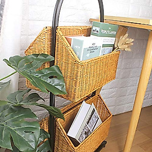 Magazine & Newspaper Baskets Magazine Rack Study Rack Multi-Layer Office Newspaper Storage Rack Living Room Debris Storage Rack Handmade Wrought Iron Floor Storage Rack