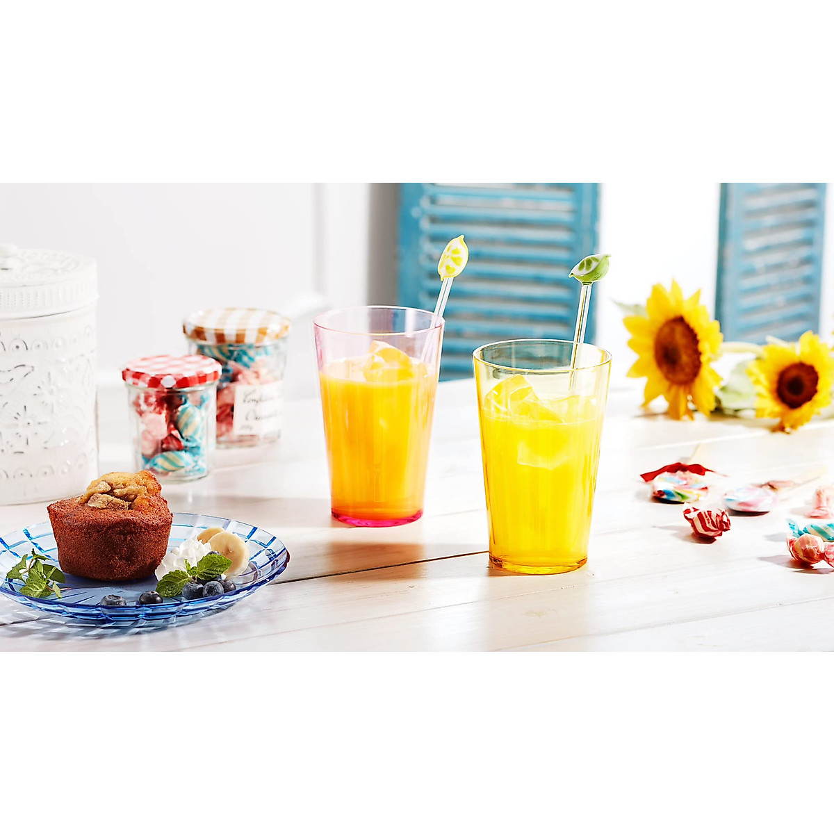 SCANDINOVIA - 26 oz Unbreakable Premium Iced Tea Drinking Glasses Tumbler (Set of 6) - BPA Free Super Grade Acrylic Plastic Cups - Dishwasher Safe, Juice, Beverages, Drinks, Cocktails