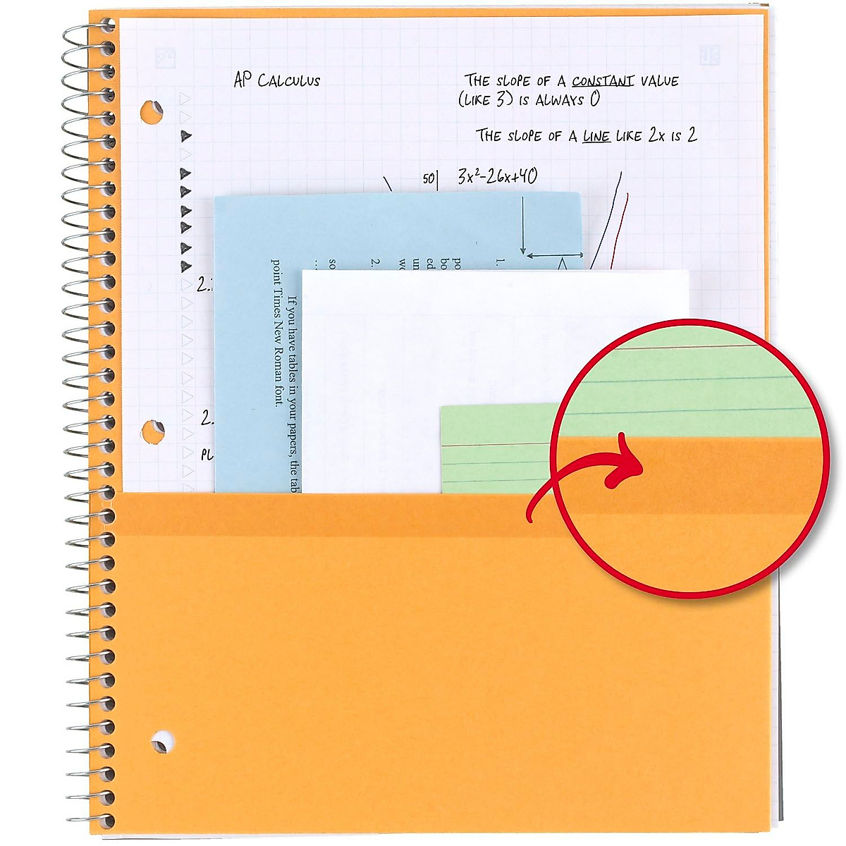 Five Star Spiral Notebooks + Study App, 12 Pack, 1 Subject, Graph Ruled Paper, 8-1/2" x 11", 100 Sheets, Purple, Orange, Green, Blue, Gray, Black (38630)