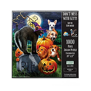 SUNSOUT INC Don't Mess with Kitty 1000 pc Jigsaw Puzzle - Halloween Theme