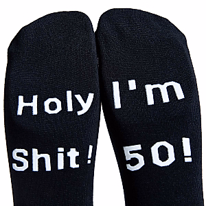 Udobuy 50th Birthday Gift for Men or Women, 50th Birthday Socks, Funny Socks with Sayings - Printed Men's and Ladies Novelty GIFT