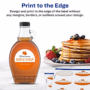 Avery Matte White Round Labels with Sure Feed, 2" diameter, 300 Matte White Printable Labels