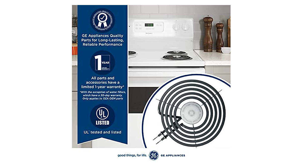 GE 8" Electric Range Coil Burner with Sensi-Temp Technology
