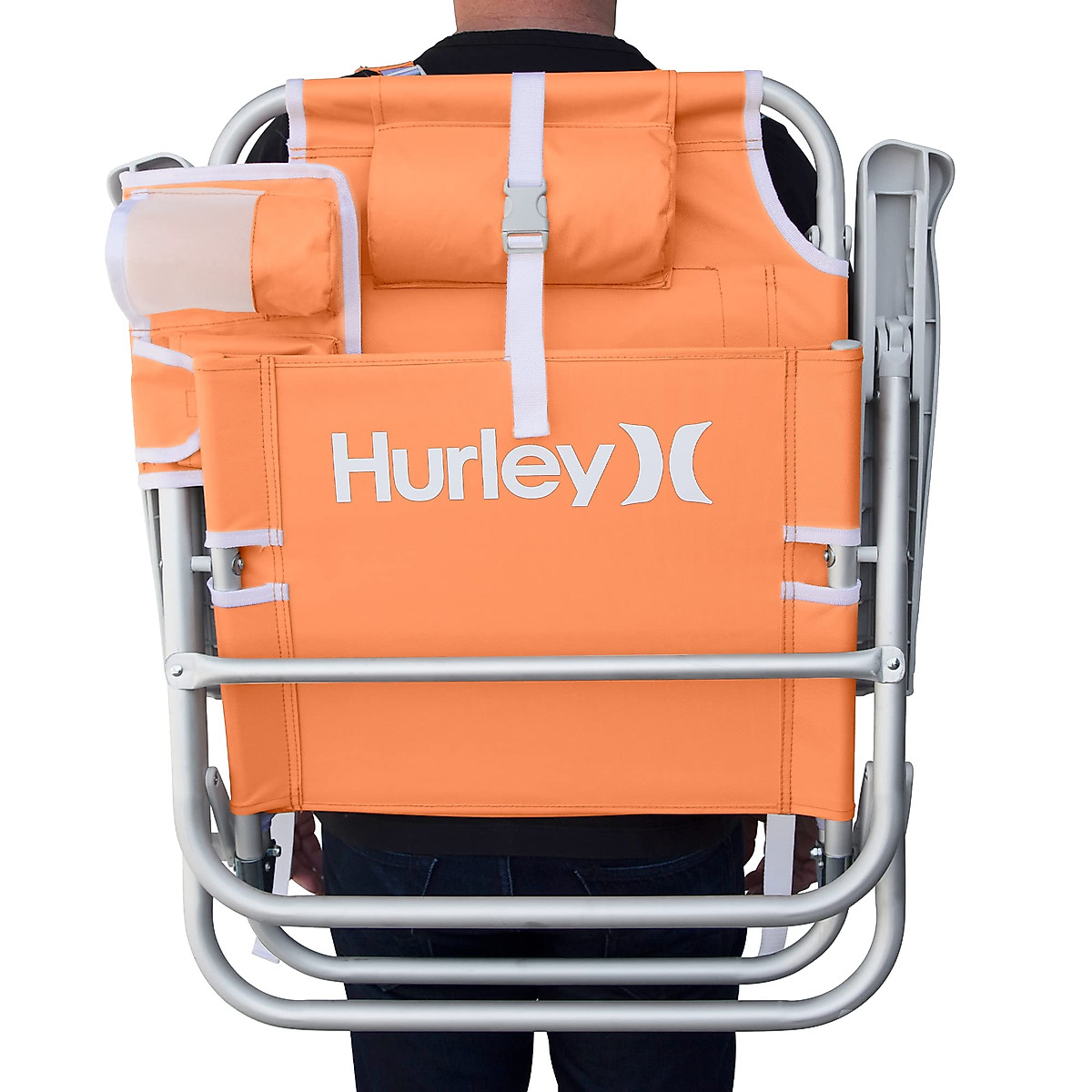 Hurley Deluxe Backpack Beach Chair, One Size, Turquoise