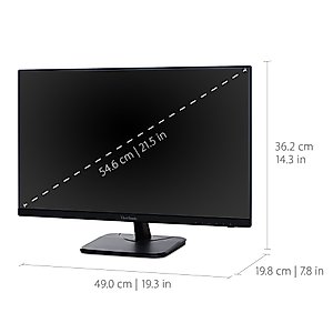 ViewSonic VA2256-MHD 22 Inch IPS 1080p Monitor with FreeSync, HDMI, DisplayPort and VGA Inputs for Home and Office