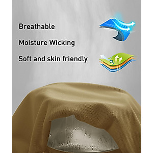 ZITY Mens Polo Shirt Short Sleeve Sports Tactical T-Shirt Athletic Golf Polos Daily Casual Stylish Collared Shirts for Men Khaki Medium