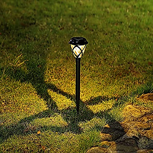 Glintoper 12 Pack Solar Outdoor Pathway Lights, Solar Powered Landscape Lights, Waterproof Decorative Lighting Solar Garden Lights for Lawn Patio Yard Walkway Deck Driveway, Warm White