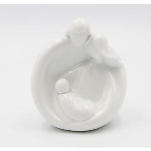 6 Inch Festive"Holy Family" Scene White Night Light Decoration