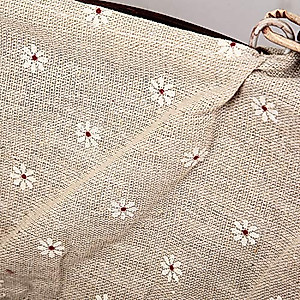 KINJOEK Wicker Woven Basket, Multipurpose Natural Willow Basket with Handle Premium Linen Cotton Cloth Lining for Storage and Decoration, Brown