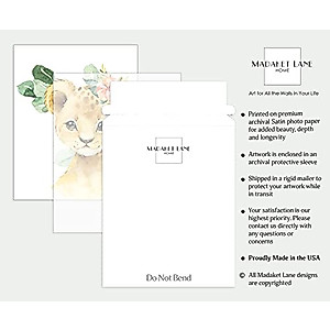 Safari Nursery Girl - Safari Animal Pictures Wall Art - Baby Room Animal Prints - Jungle Babies Wall Decor - Little Girls Room Wall Decor - 8x10 - UNFRAMED (Safari Girls 6)