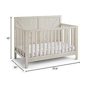 Suite Bebe Barnside 4-in-1 Convertible Crib in Washed Gray