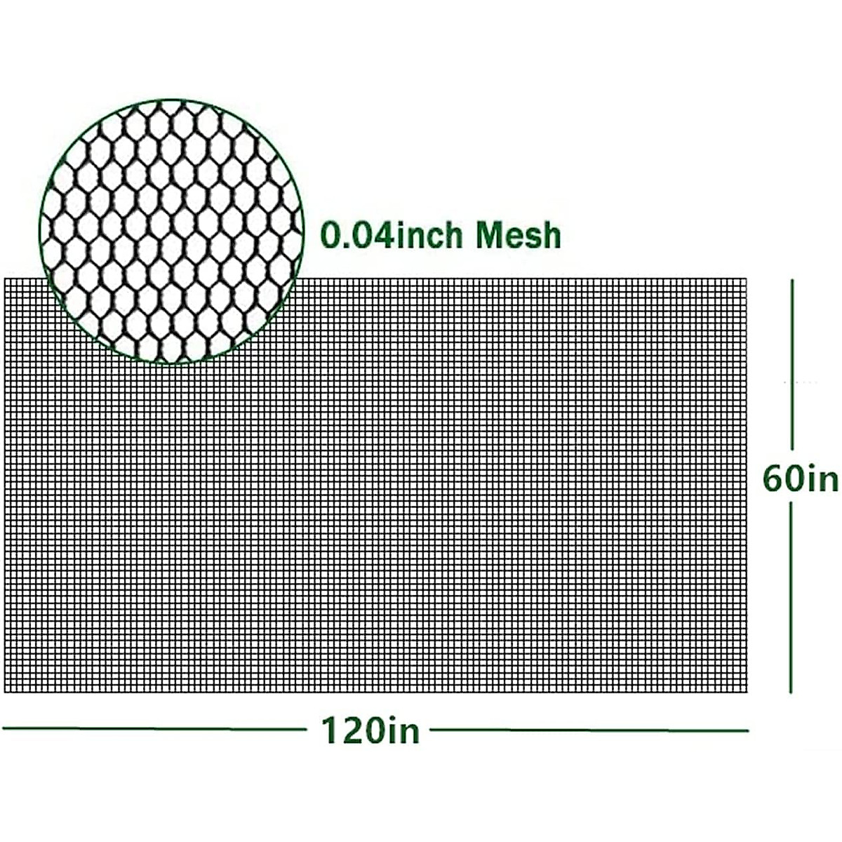 SJHmoo Mosquito Net Cloth Fabric, DIY Insect Pest Barrier Mesh Nets for Porch/Outdoor/Bed/Wedding, Grey 60x120in