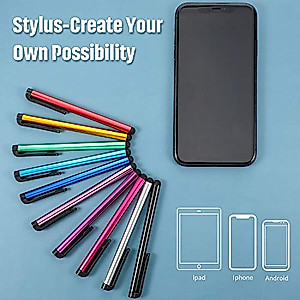 Outus 40 Pieces Stylus Pens Capacitive Slim Stylus Pens for Universal Touch Screens Devices, Compatible with iPhone, iPad, Tablet (Multicolor)