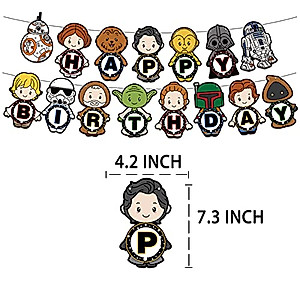 Star wars Birthday Party Supplies, Star wars Party Decorations Included Birthday banner, Cake Topper, Cupcake Topper, Balloon