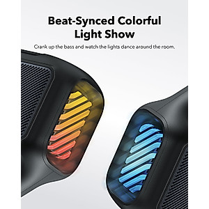 Soundcore Boom 2 Outdoor Speaker, 80W, Subwoofer, BassUp 2.0, 24H Playtime, IPX7 Waterproof, Floatable, RGB Lights, USB-C, Custom EQ, Bluetooth 5.3, Portable for Outdoors, Camping (Renewed)