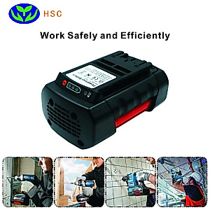 5.0Ah 18650 Battery BOS36A Li-ion Battery 36V Replacement for Bosch 36V Battery BAT810 BAT836 BAT840 D70771 2607336003 2607336004 2607336107 2607336108 2607336173