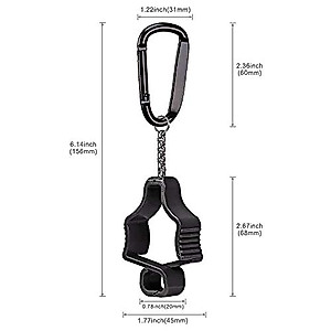 SELEWARE 5pcs Glove Clips for Work, Non-slip Metal Glove Clip Holder for Construction Belt, Guard Labor Worker Glasses Helmets Grabber Keeper, Black