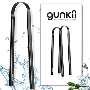Tongue Scraper, Tongue Cleaner for Adults and Kids, Fights Bad Breath, Metal Tongue Scraper, Great for Oral Care, Oral Hygiene, Ayurveda Tongue Scraper, Hygiene Luxury Black Tongue Scraper. (2 Pack)