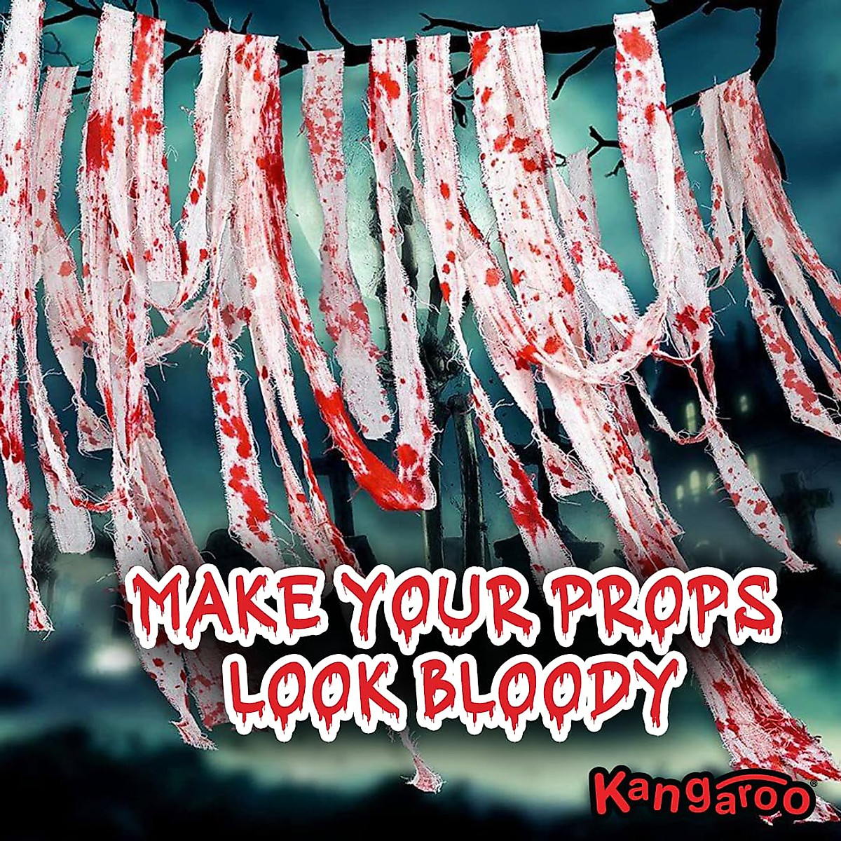 Kangaroo Fake Blood for Halloween, Special Effects Makeup, True Blood Color, 14 oz, Package May Vary
