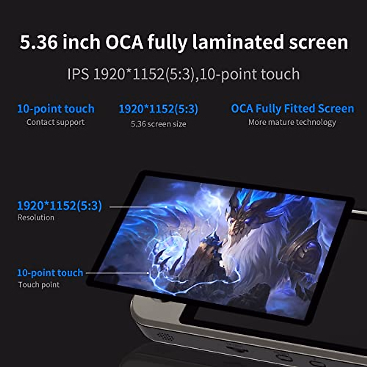 Cintwor RG552 Handheld Game Console 5.5incTouch Screen Support Alternate Use of Dual Systems Android 64 GB High Speed eMMC 5.1 Double Stereo Speaker and 30W Fast Charging…