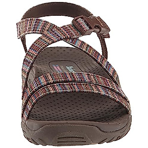 Skechers Women's Reggae-Bold Ambition Sport Sandal, Chocolate Multi, 7.5