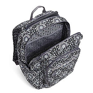 Vera Bradley Women's Cotton Campus Backpack, Charcoal Medallion, One Size