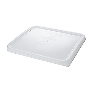 Rubbermaid Commercial Products Lid SQ SSC, White, Reduce Cross-Contamination in Kitchen/Restaurant/Cafeteria for Wet/Dry Food Storage, Pack of 6