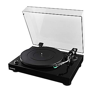 Fluance RT81 Elite High Fidelity Vinyl Turntable (Piano Black) with Ai81 Powered 2-Way Floorstanding Speakers (Black Ash) Diamond Stylus, Belt Drive, Built-in Preamp, 150W Class D Amplifier, Bluetooth