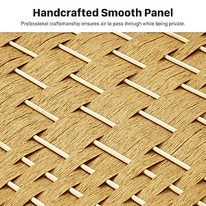 Corelax Room dividers 6 ft. Tall-20 Wide Freestanding Privacy Screen with Diamond Woven Fiber, Foldable Panel Partition Wall Divider, Double-Hinged Room Dividers(Yellow, 6 Panel)