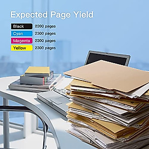 GPC ImageFlex Compatible 046 Toner Cartridge MF733Cdw Replacement for Canon 046 Toner Cartridge 046H CRG-046 Compatible with Color ImageCLASS MF733Cdw MF731Cdw MF735Cdw LBP654Cdw Printer（4 Pack